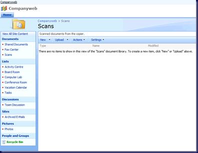 MPECS Inc. Blog: SBS 2008 – MFP/Copier To Scan To E-mail Destined To A Companyweb SharePoint ...